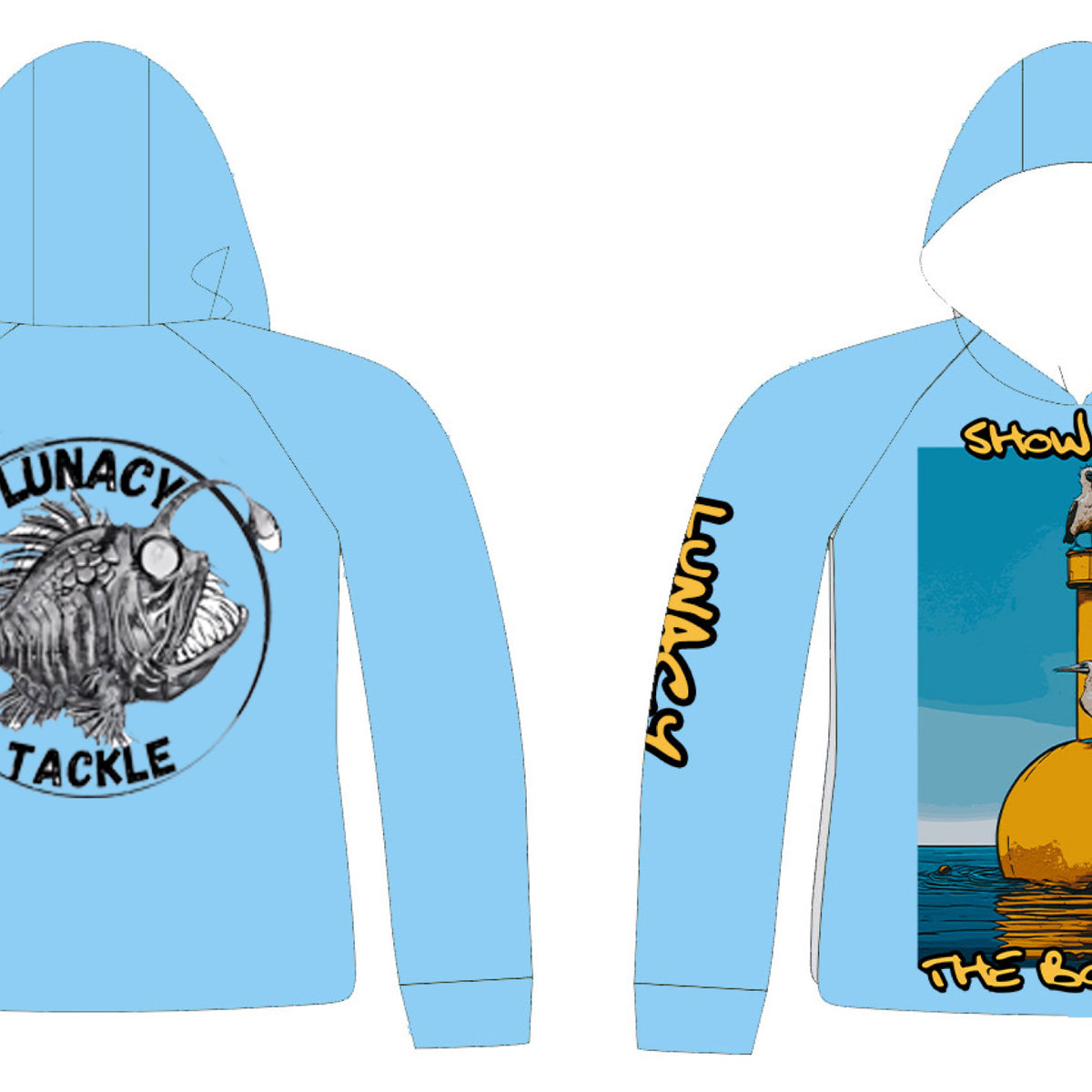 Lunacy Tackle “Show me the Boobies” Hooded shirt